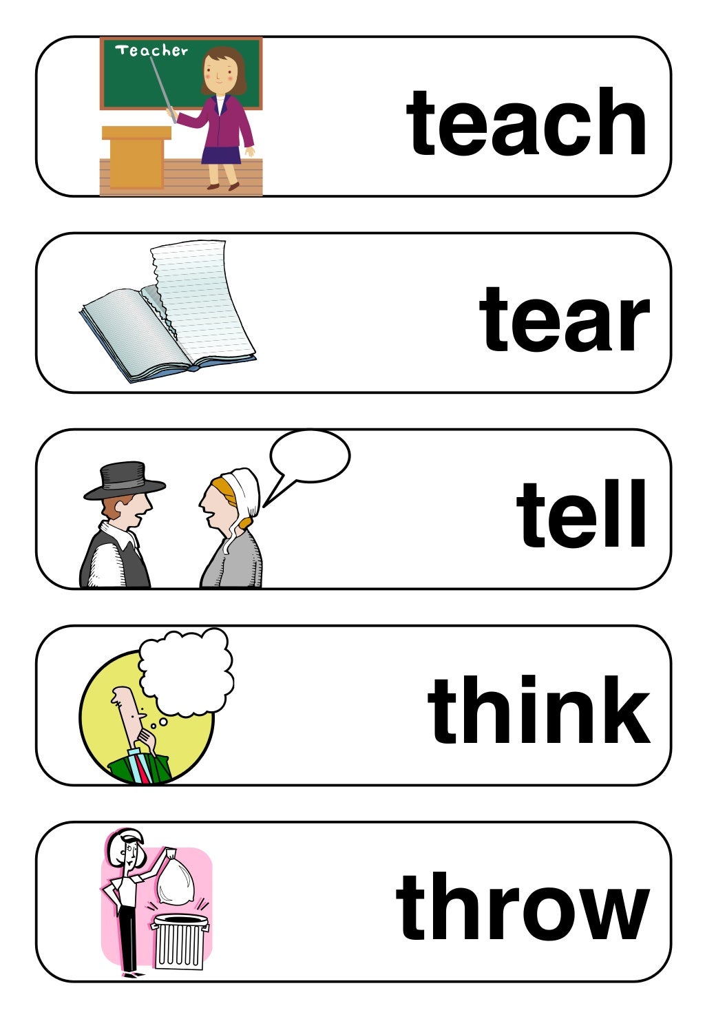 Irregular Verbs Wordwall