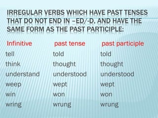 Irregular Verbs | PPTX