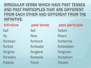 Irregular Verbs | PPTX