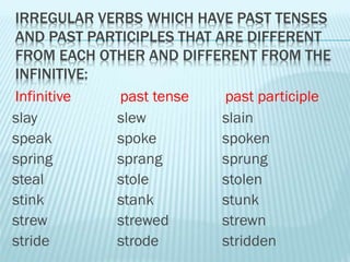 Irregular Verbs | PPTX