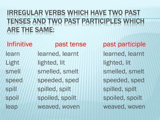 Irregular Verbs | PPTX