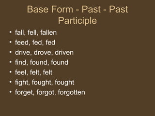 Irregular verbs | PPT