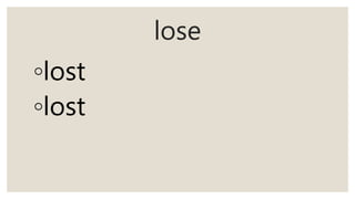 Irregular verbs | PPTX