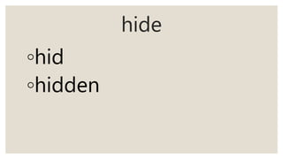 Irregular verbs | PPTX