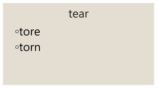 Irregular verbs | PPTX