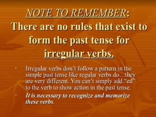Irregular verbs | PPT