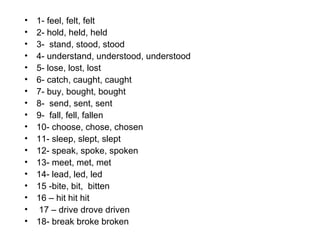 Irregular verbs 2 | PPT