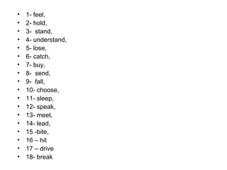 Irregular verbs 2 | PPT