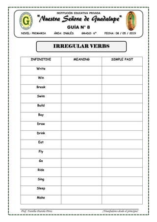Irregular verbs 6 to | PDF