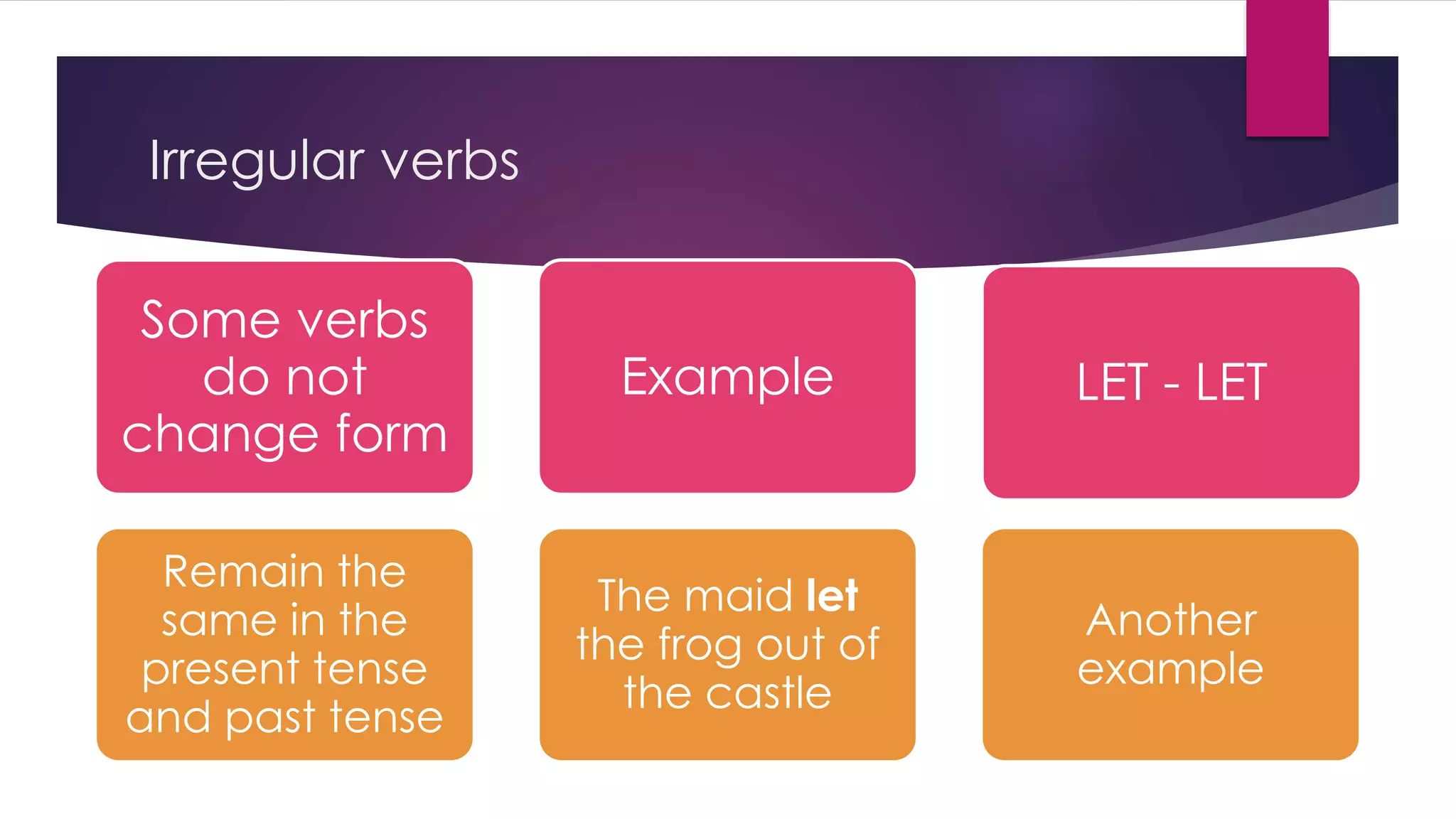 Irregular verbs and simple past tense | PPTX
