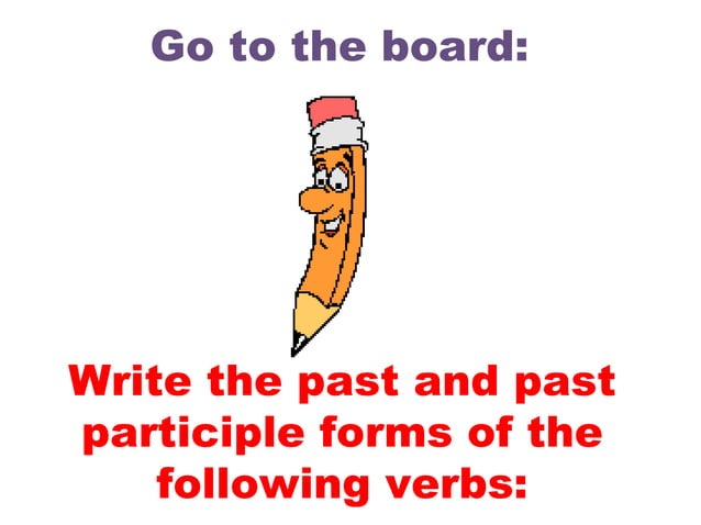 Irregular verbs competition elicitation | PPT