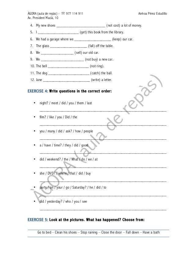 English Exercises about Past Simple and Present Perfect