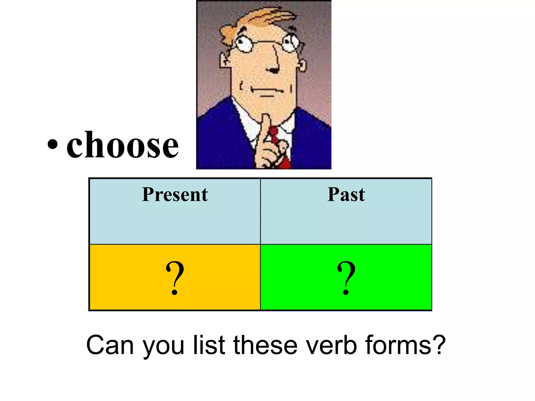 Irregular Verbs Ppt Ppt