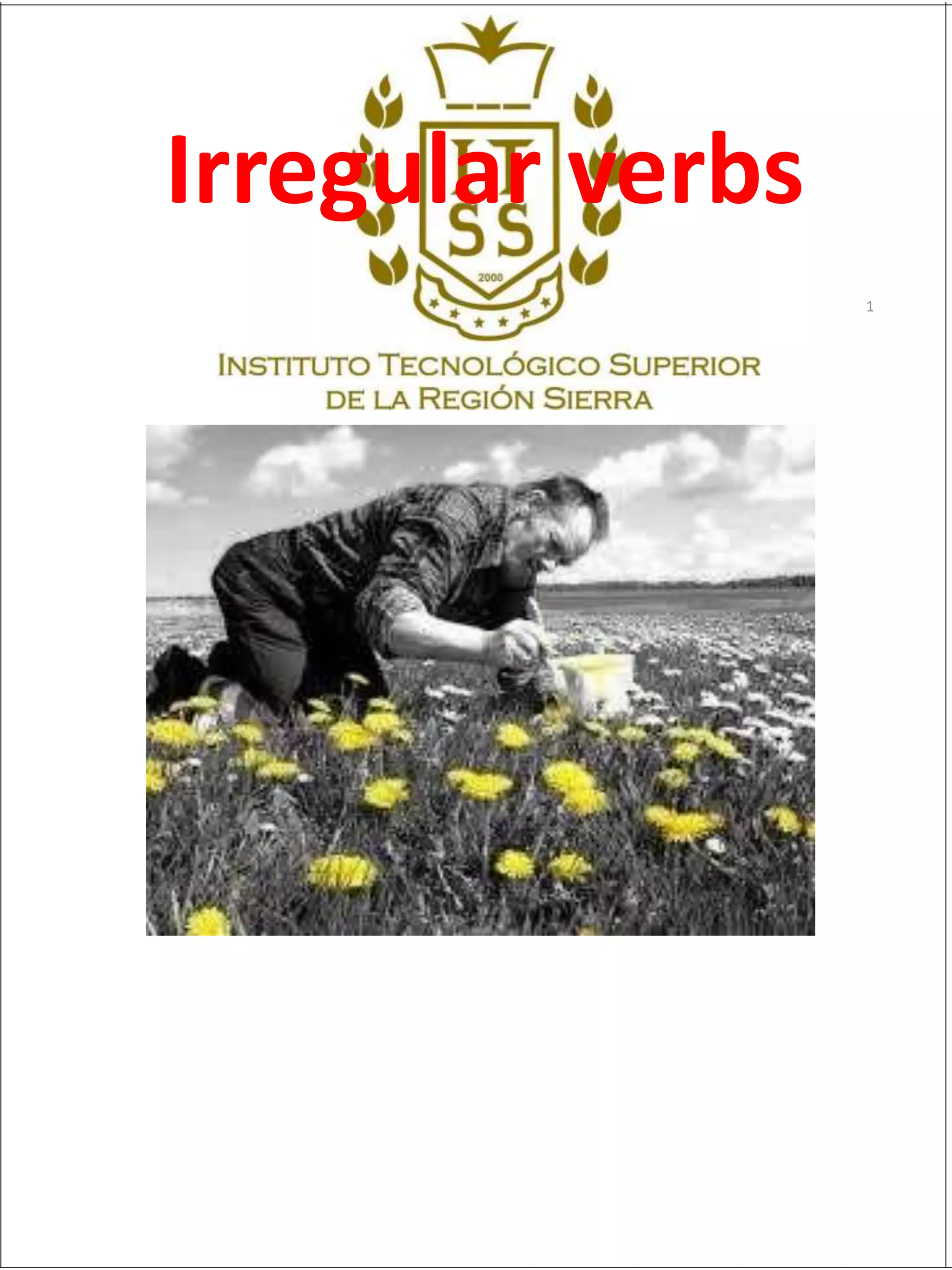 Irregular verbs tarjetas con pronunciacion | PPTX
