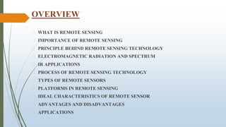 IR remote sensing technology | PPT
