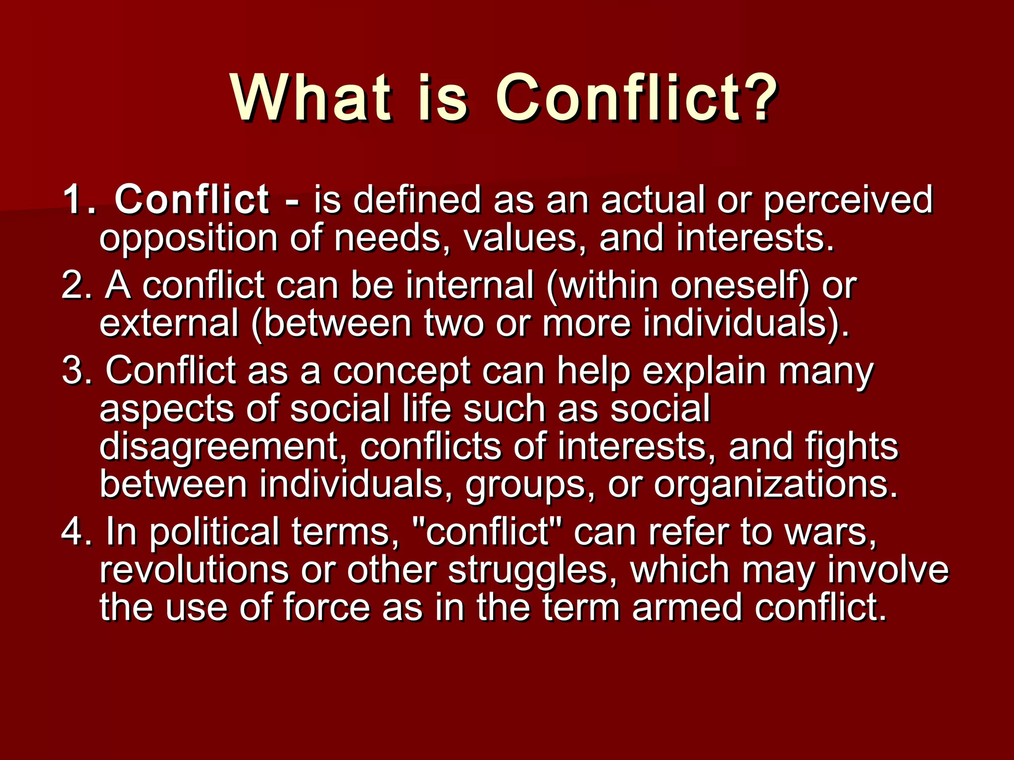 International Relations Conflict Theories | PPT