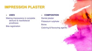 Irreversible dental materials | PPT