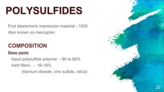 Irreversible dental materials | PPT