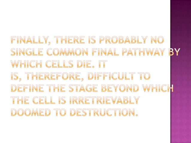 Irreversible cell injury | PPTX | Biological Sciences | Science