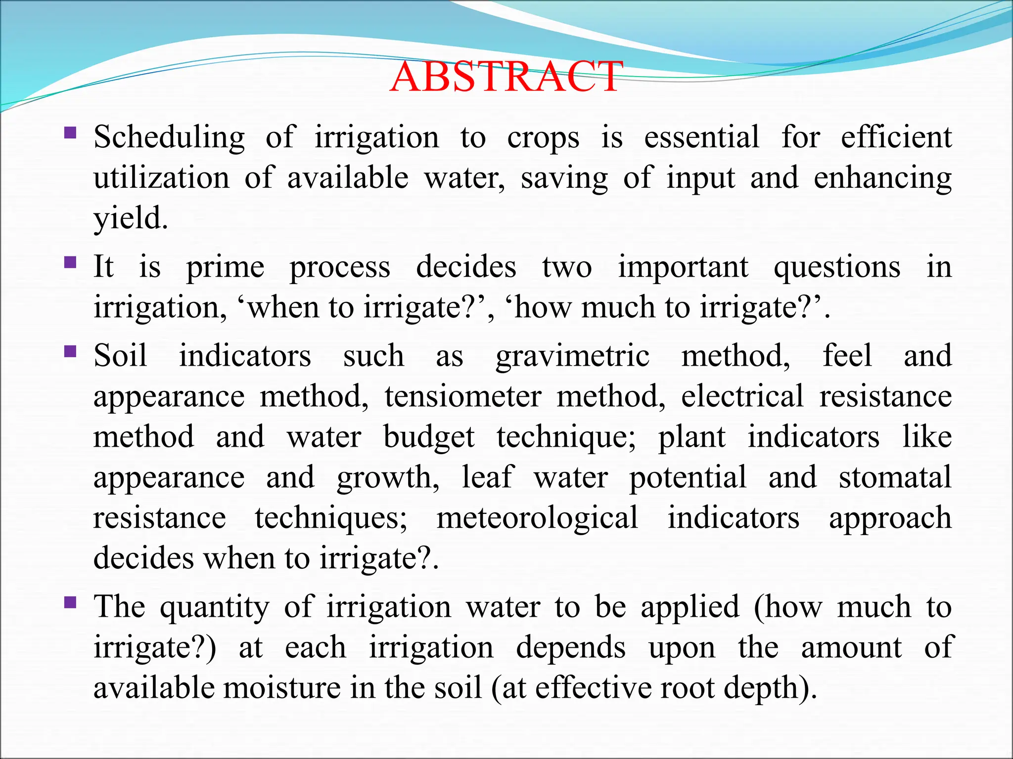 irrigation scheduling methods and different.ppt
