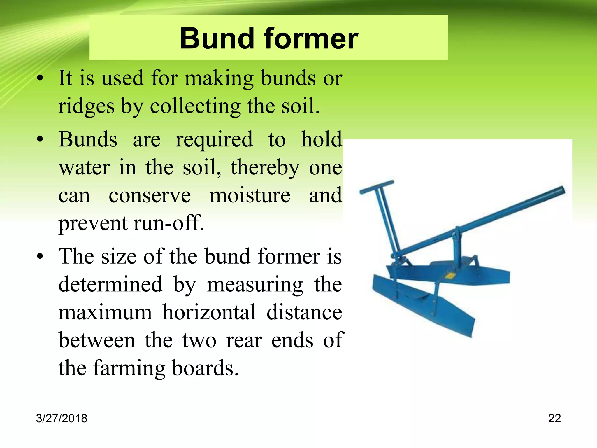 Secondary Tillage implements & their uses in Agriculture | PPTX