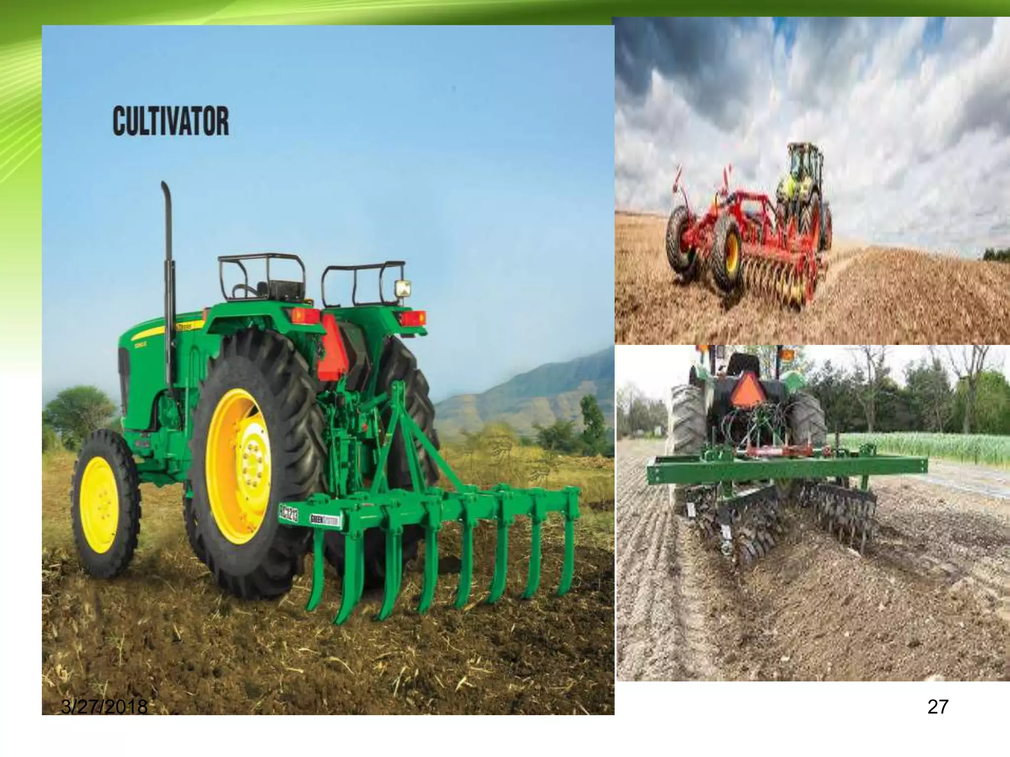 Secondary Tillage implements & their uses in Agriculture | PPTX
