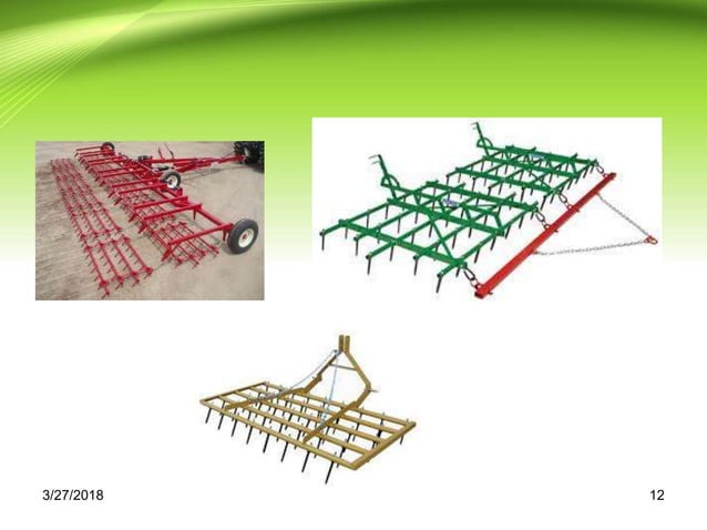 Secondary Tillage implements & their uses in Agriculture | PPTX