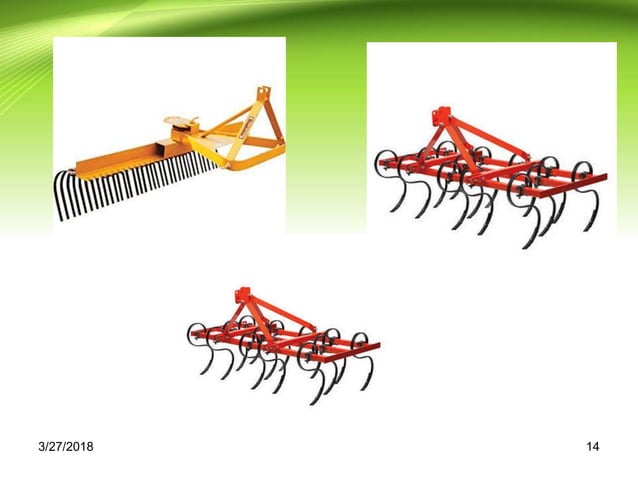 Secondary Tillage implements & their uses in Agriculture | PPTX