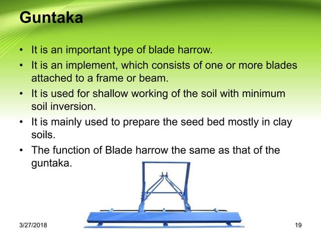 Secondary Tillage implements & their uses in Agriculture | PPTX