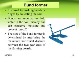 Secondary Tillage implements & their uses in Agriculture | PPTX