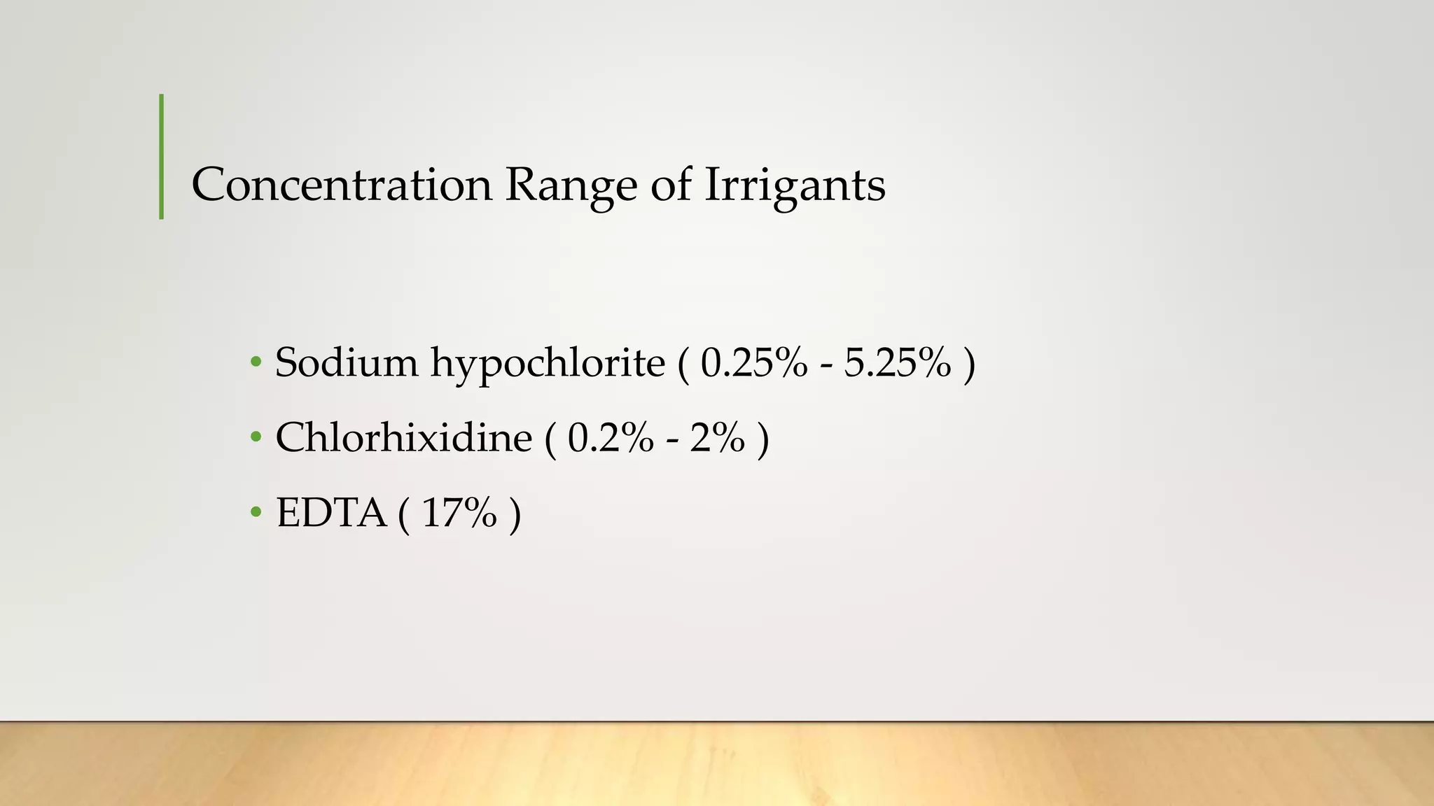 Root Canal Irrigation During Endodontic Treatment | PPTX