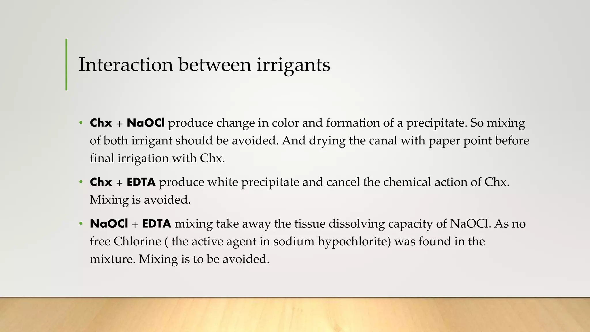 Root Canal Irrigation During Endodontic Treatment | PPTX