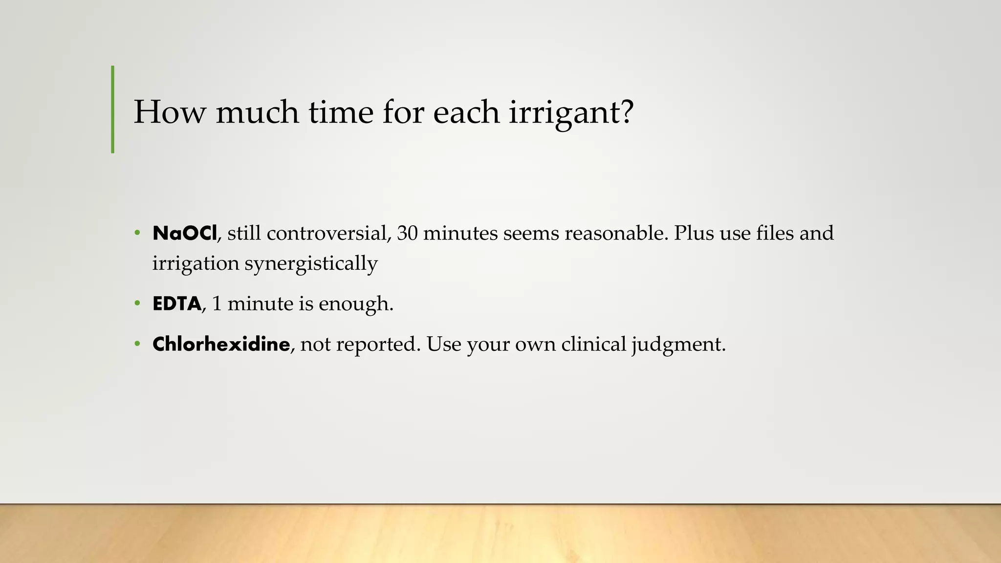 Root Canal Irrigation During Endodontic Treatment | PPTX