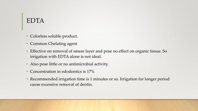 Root Canal Irrigation During Endodontic Treatment | PPTX