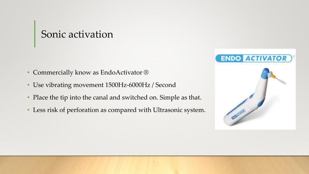 Root Canal Irrigation During Endodontic Treatment | PPTX