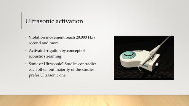 Root Canal Irrigation During Endodontic Treatment | PPTX