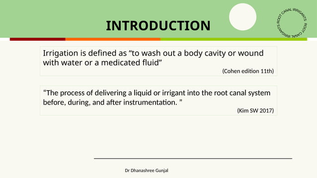 Root Canal Irrigants and different irrigation devices | PPTX