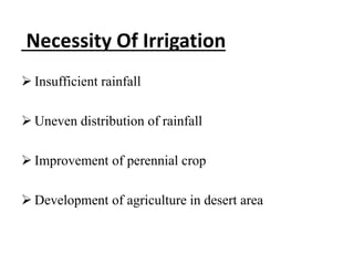 Irrigation and its types | PPTX