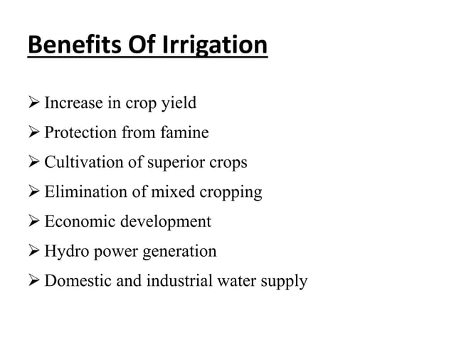 Irrigation and its types | PPTX