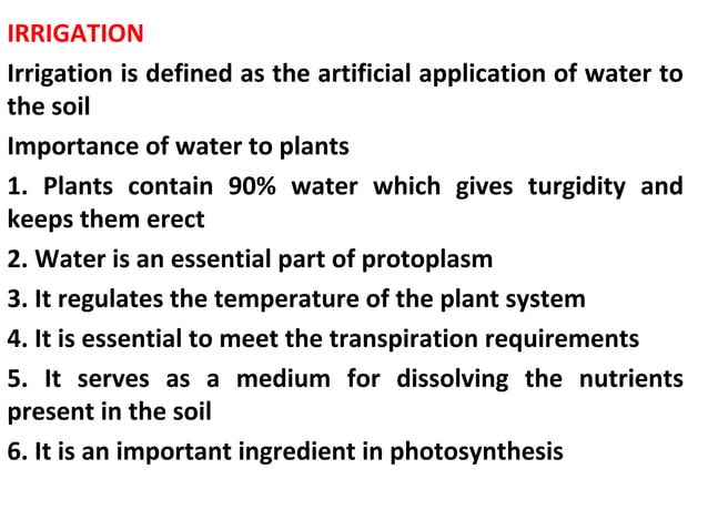 Irrigation | PPT