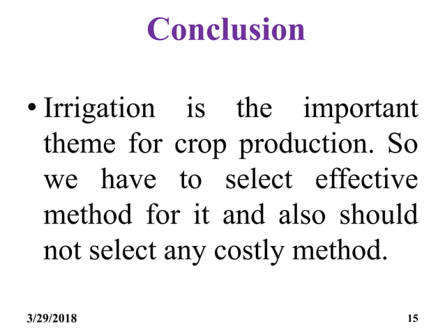 Presentation on Irrigation | PPTX | Gardening | Home & Garden