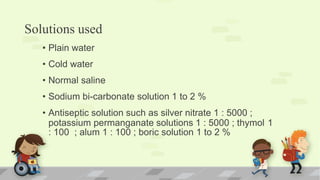 Irrigation of medication | PPTX
