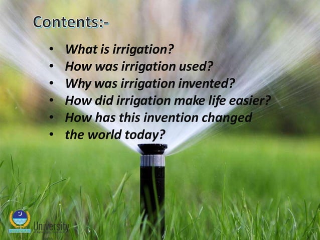 Irrigation | PPTX