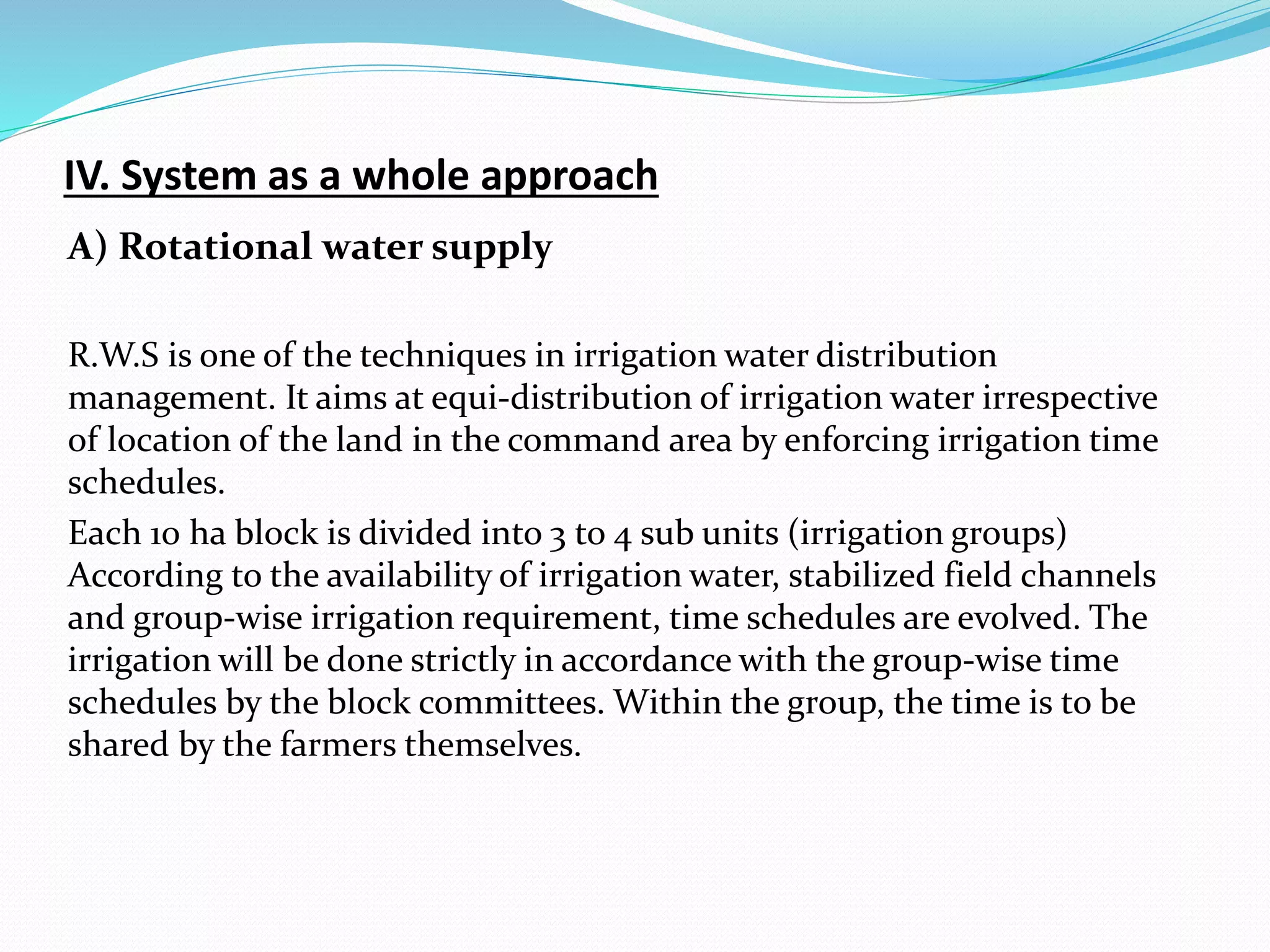 Irrigation Scheduling and approaches | PPTX