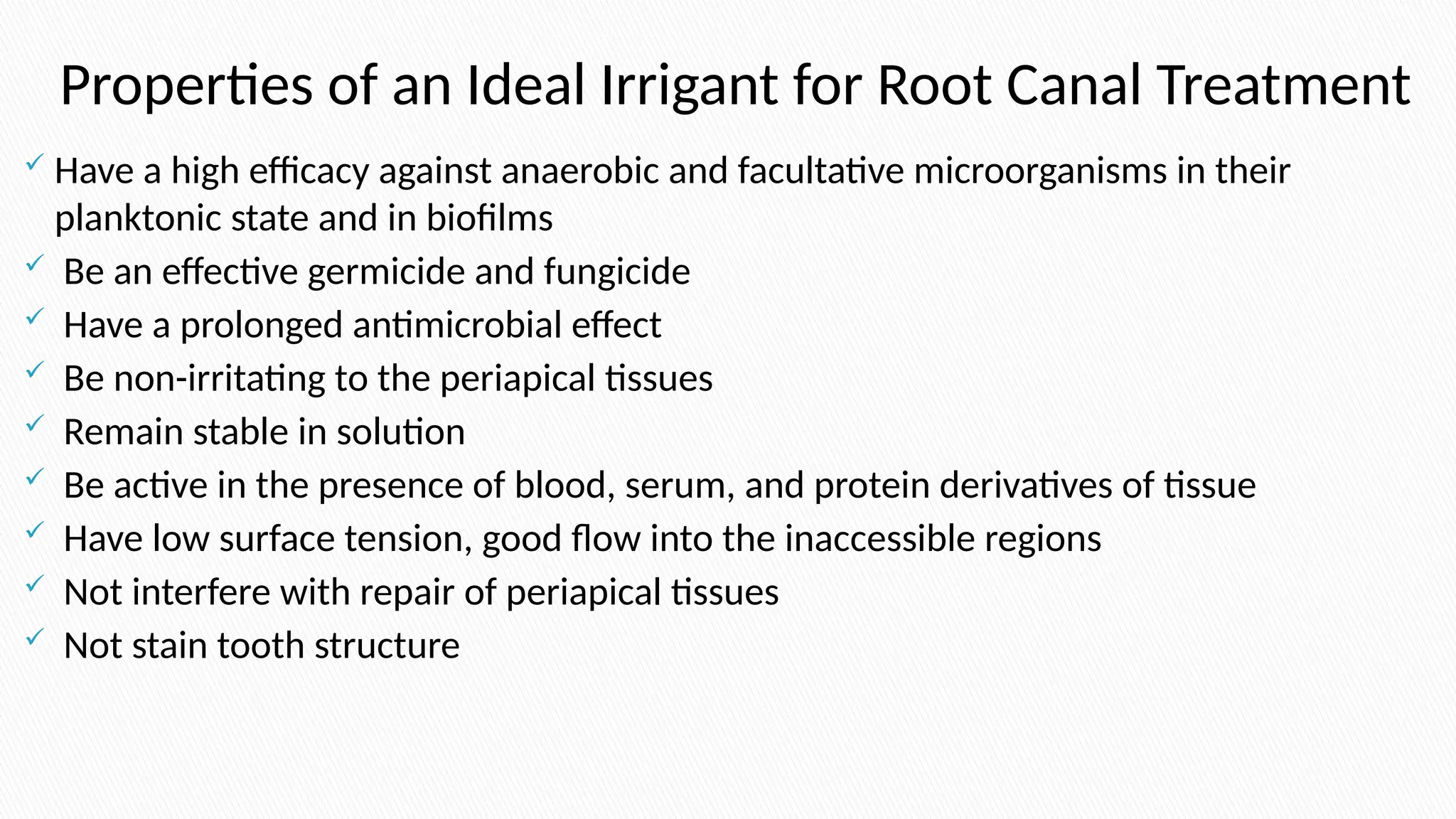 role of irrigation in endodontics & recent advances | PPTX