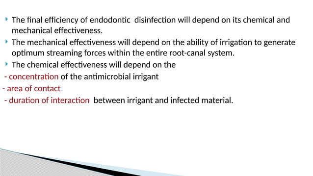 role of irrigation in endodontics & recent advances | PPTX