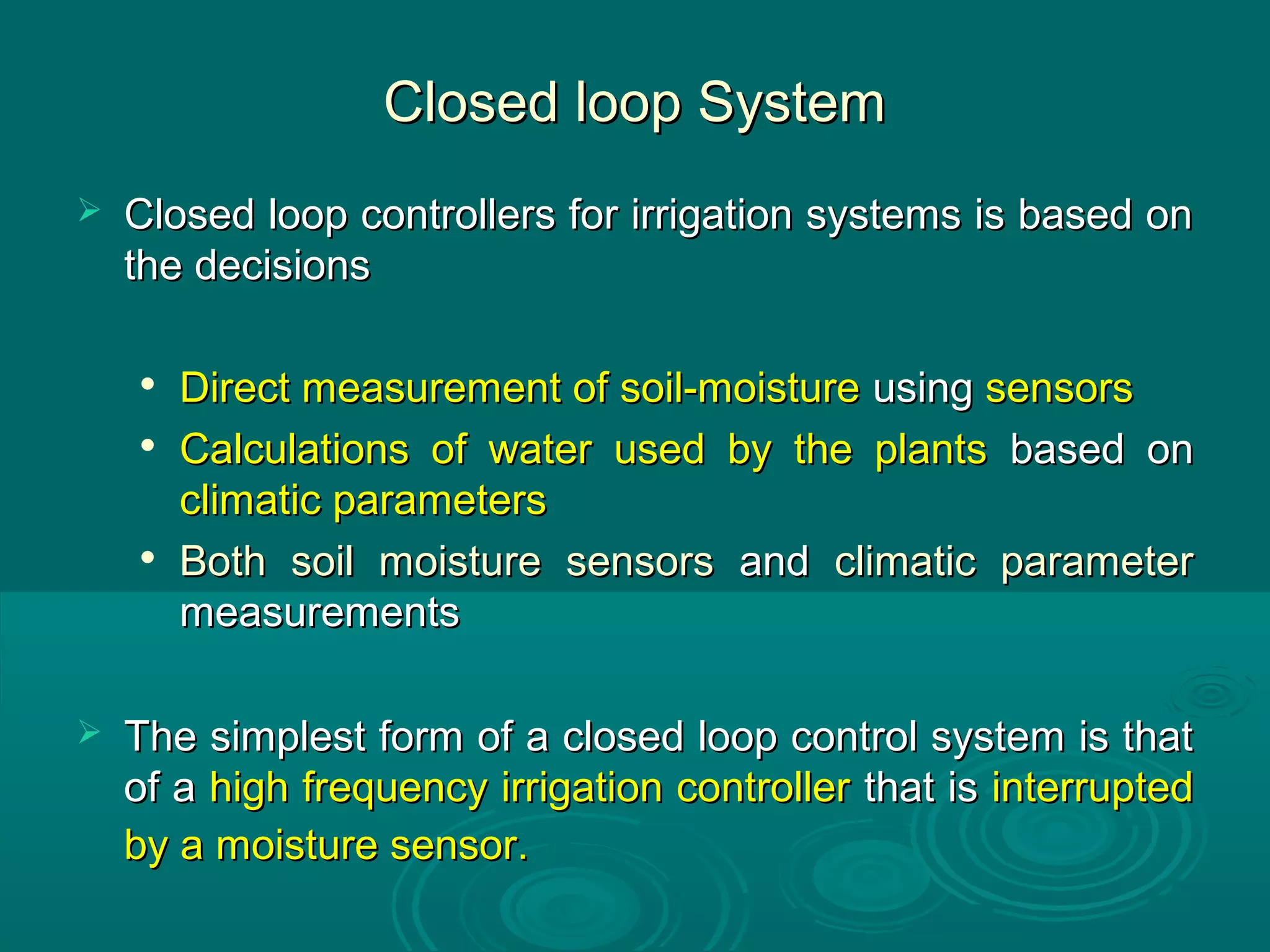 Irrigation controller-system | PPT