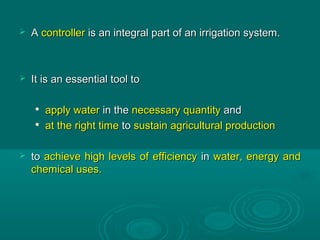 Irrigation controller-system | PPT