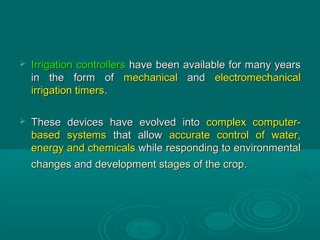 Irrigation controller-system | PPT