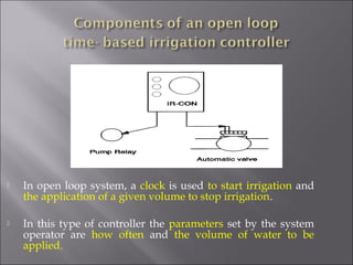 Irrigation controller-system | PPT | Chemistry | Science
